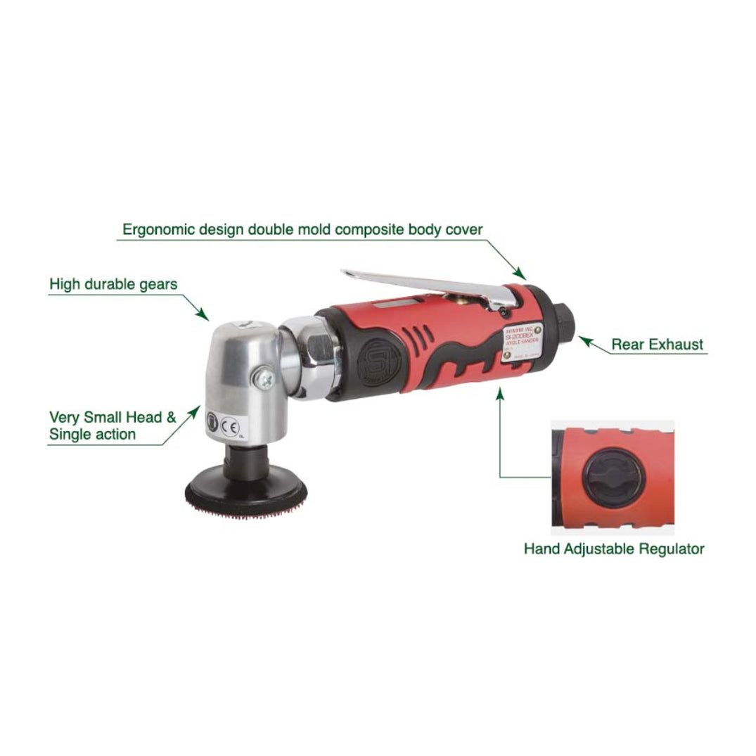 Shinano Heavy Duty Angle Head Mini Sander | SI-2008EX | Single Action ...